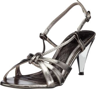 Buffalo Met Pu 218849, Damen Sandalen/Fashion-Sandalen, grau, (pewter 01), EU 36