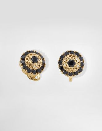 Dolce & Gabbana Sicily Earrings 18-carat Yellow Gold And Black Sapphires - Frau Ohrringe Gold Onesize