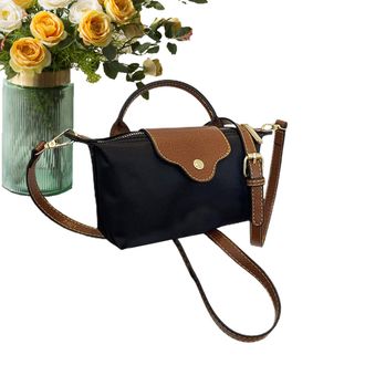 Generic Handtasche, Farbblock - Schultergurt aus Nylon und Polyester, verstellbares Schultergurt-Design, leichtes und langlebiges Material, kompakt f&uuml;r den Al