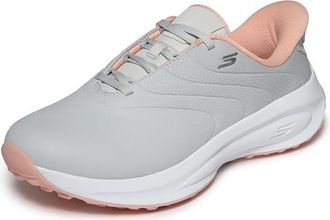 Skechers GO Golf Chaussures de Golf synth&eacute;tiques &agrave; Lacets pour Femme, Gris Clair/Rose, 36 EU