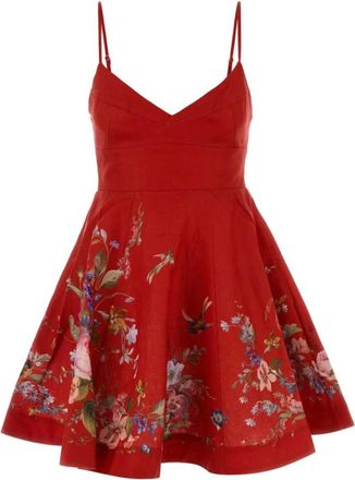 Zimmermann Patience Mini Dress - - Dresses - Damen - Rot - 2XS