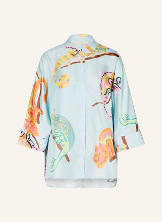 Herzen&rsquo;s Angelegenheit Herzens Hemdbluse Aus Seide Mit 3/4-Arm blau