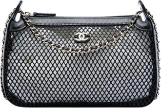 Chanel Sac bandouli&egrave;re vintage Pre-owned en mesh - Femme - Pre-owned - Noir - Taille: ONE Size