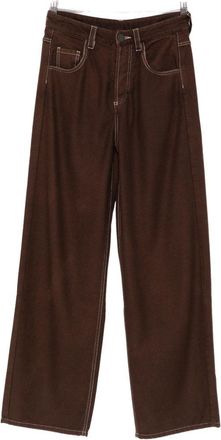 Uma Wang Pantalon Phyllis en laine m&eacute;lang&eacute;e