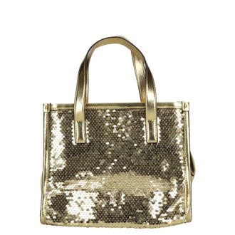Rebelle Pailletten-Tasche mit Kunstleder-Eins&auml;tzen - - Bags - Damen - Gelb - ONE SIZE