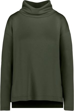 Bomboogie Femme, Sweatshirts et sweats &agrave; capuche, Vert, Taille: 38 FR SweaT-shirt court en scuba doux au toucher avec col montant