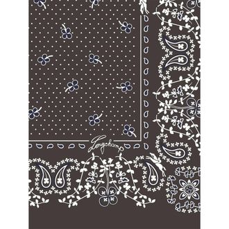 Longchamp Paisley Silk Scarf - Brown