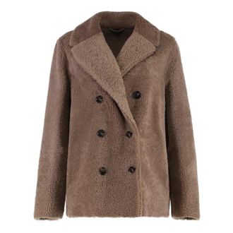 Max Mara Futura zweireihiger Cabanmantel - - Jackets - Damen - Braun - 3XS