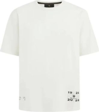 Belstaff Homme, Tops, Beige, Taille: M Centenary Applique Label Tee