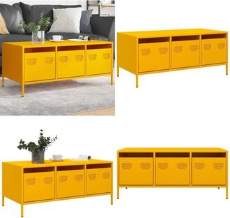 vidaXL vidaXL Couchtisch Senfgelb 101,5x50x43,5 cm Kaltgewalzter Stahl