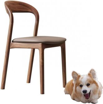 Generic Massivholz -Esstühle mit Holzbeinen, Elegante Holzstühle für Küchentisch braun 81 * 43 * 46cm