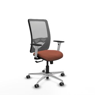 Piqueras y Crespo Moderner B&uuml;rostuhl Zulema mit wei&szlig;en und schwarzen Armlehnen, h&ouml;henverstellbare Lendenwirbelst&uuml;tze, ausgestattet mit Sincro 3 Positionen und Schneides