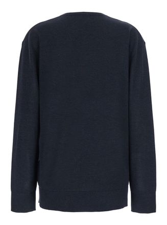 Toteme V-Neck Lyocell-Cashmere Knit Sweater - Gray