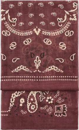 Mango Foulard imprim&eacute; paisley chocolat - Femme - Taille unique - MANGO