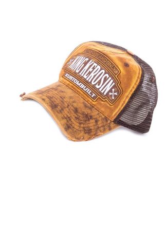 King Kerosin Herren Trucker Cap Vintage Style Casualmode Stickereien