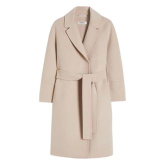 Max Mara Belted Manteaux - Femme - Manteaux - Beige - Taille: 34 FR