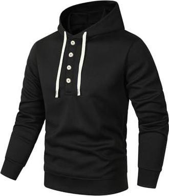 Generic Sweat à capuche de sport décontracté surdimensionné en polaire pour homme, coupe décontractée, haut à capuche à manches longues pour course à pied, sa