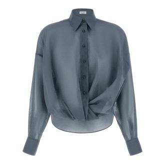Brunello Cucinelli Damen, Blusen & Hemden, Blau, XSGr&ouml;&szlig;e