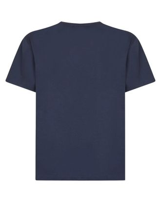 Max Mara Womens T-Shirt Regular Fit Blue Cotton T-Shirts & Jerseys