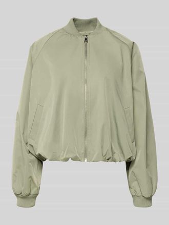 Zero Blouson mit elastischen &Auml;rmelabschl&uuml;ssen und Rei&szlig;verschluss