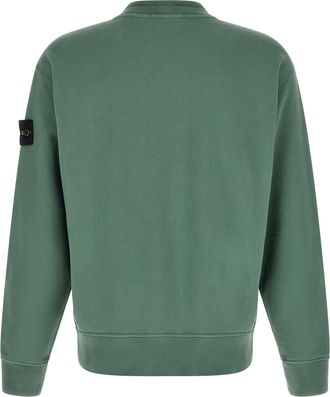 Stone Island Brushed Cotton Crew Neck Sweatshirt - Green
