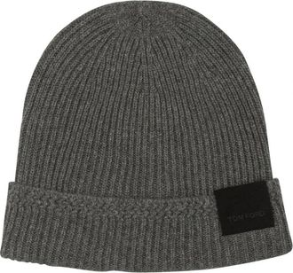 Tom Ford Rippstrick-M&uuml;tze - - Accessories - Herren - Grau - ONE SIZE