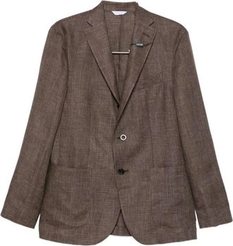 Boglioli Homme, Vestes, Brun, Taille: 3XL Blazer &agrave; carreaux