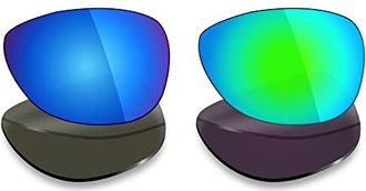 MRY Lot de 2 Paires de lentilles de Rechange polarisées pour Lunettes de Soleil Oakley Crosshair New 2012, Ice Blue & Emerald Green, Taille Unique