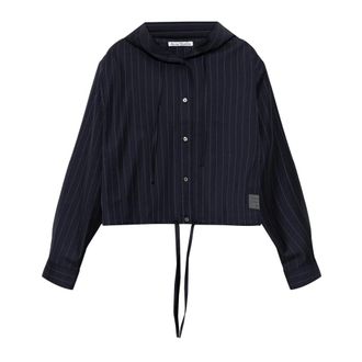 Acne Studios Button-up Woll-Overshirt - - Blouses & Shirts - Damen - Blau - S
