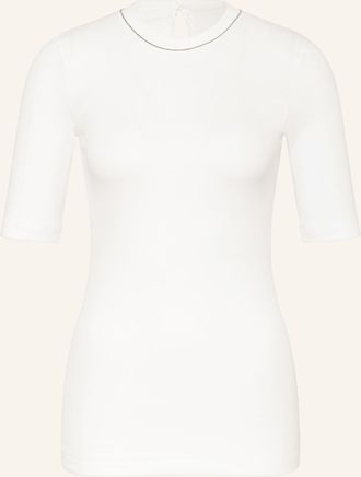 Brunello Cucinelli Brunello Cucinelli Strickshirt Mit Perlenbesatz weiss