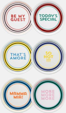 BITOSSI HOME Set de 6 assiettes à pizza en porcelaine