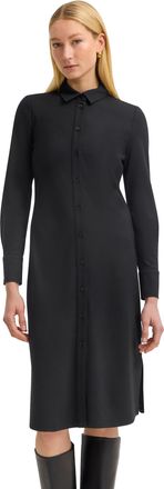 Bugatti Damen Blusenkleid W1403-84643 mit Knopfleiste, Jersey, Hemdkragen, Viskose-Mix