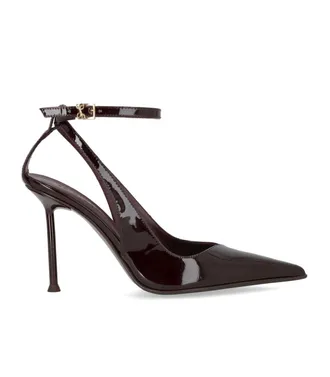 Sergio Levantesi SLINGBACK PENELOPE EN VERNIS MARRON FONC&Eacute; SERGIO LEVANTESI