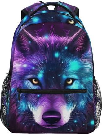Generic Loups De La Galaxie Wolf Sac &Agrave; Dos Antivol Cartables Scolaires L&eacute;ger Sacs D&Eacute;cole Pour Quotidienne Pc Sport 29X40Cm