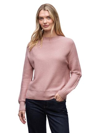 Street One Damen 3017074 Strukturpullover, Powder pink Mel, 44