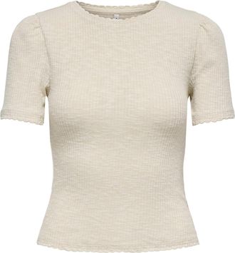 Only Onlnicole Life Ss O-Neck Scallop Top JRS