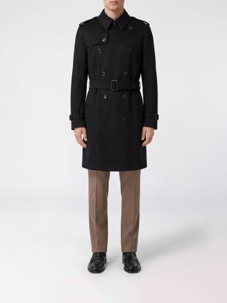 Burberry Manteau crois&eacute; en pur cachemire &agrave; fermeture dissimul&eacute;e