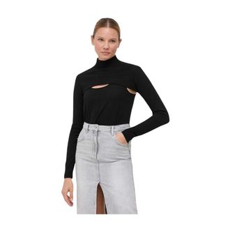 Patrizia Pepe Feinstrick-Rollkragenpullover - - Knitwear - Damen - Schwarzk - S