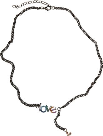 Urban Classics Unisex Halskette Love Necklace Gunmetal one Size