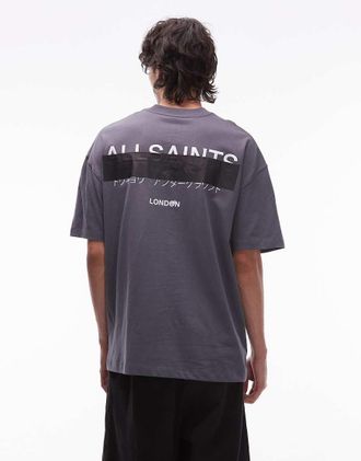 AllSaints Redact - T-shirt - Bleu fonc&eacute;