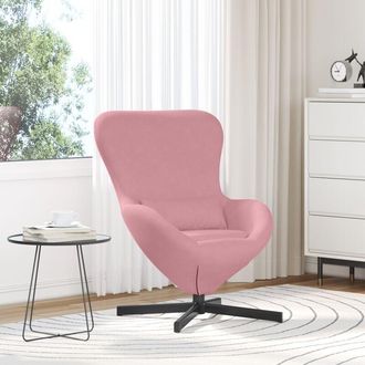 vidaXL Eiersessel Rosa Samt Vidaxl