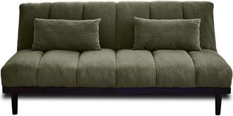 Best Mobilier Canap&eacute; Convertible Samarra en Velours C&ocirc;tel&eacute; - Canap&eacute; Lit - Sofa Vert 2 Places - Salon