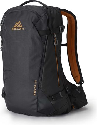 Gregory Alpine - Verte 24 MD/LG, Ski Rucksack, 51 cm, 24 L, 1.15 KG, Flexibler H&uuml;ftgurt, Sesselliftgeeignet, Schneeabweisendes R&uuml;ckenteil, Schwarz (Carbon Bro