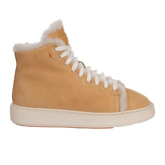 Santoni Italienische Leder-Sneakers - - Shoes - Damen - Beige - 36 EU