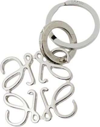 Loewe unisex, Pre-owned, Gris, Taille: ONE Size Porte-cl&eacute;s en m&eacute;tal Pre-owned