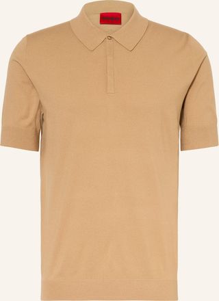 HUGO BOSS Hugo Strick-Poloshirt San Peter beige