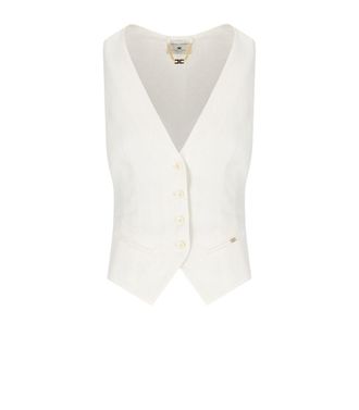 Elisabetta Franchi GILET IVOIRE ELISABETTA FRANCHI