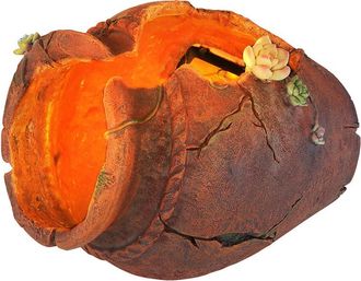 Globo Lighting Solar Blumentopf Pflanzgef&auml;&szlig; Beleuchtet Deko Licht f&uuml;r Haus und Garten Blumenvase Antik, Lichteffekt R&ouml;mer Gef&auml;&szlig;, 1x LED warmwei&szlig;, LxH 27x20 cm