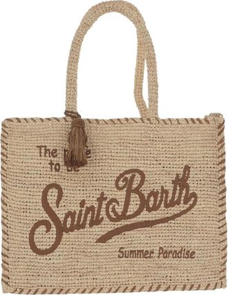 MC2 Saint Barth Femme, Sacs, Beige, Taille: ONE Size Vanity Raffia Shoulder Bag