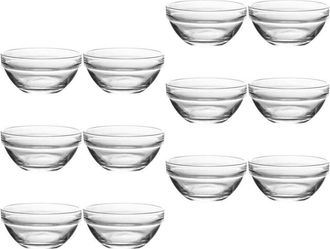 BESTONZON 12 Stück Mini-Glasschüsseln 5 1 Cm Kleine Schüsseln Kleine Vorbereitungsschüsseln Servierschüsseln Für Desserts Eiscreme Dips Nüsse Süßigkeiten Snacks